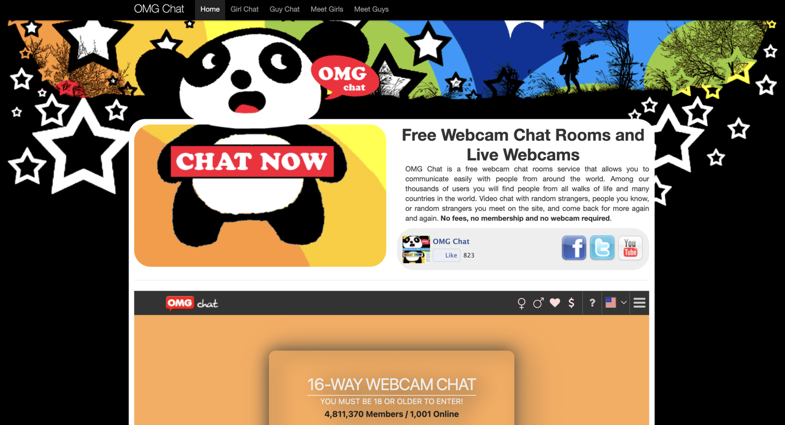 OMGChat Free Chatrooms - Chat to Strangers